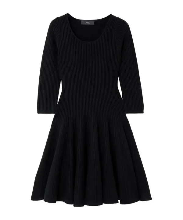 Arch4 Ribbed Knit Fit & Flare Dress