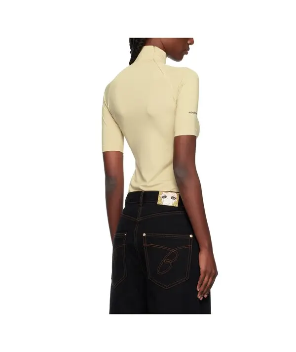 PUSHBUTTON High Neck Printed Top With Patch Pocket