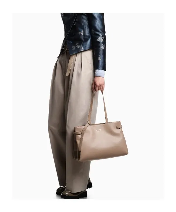 Emporio Armani Top Handle Shoulder Bag - Light Brown