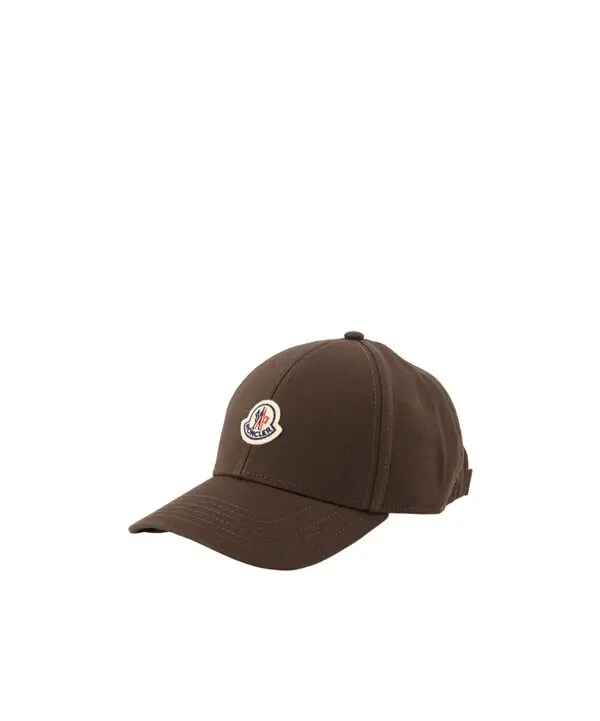 Moncler Logo Patch Baseball Cap - Brown