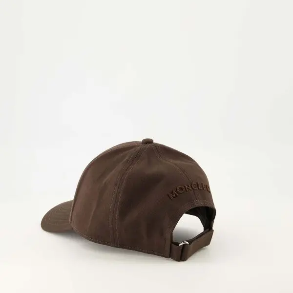 Moncler Logo Patch Baseball Cap - Brown