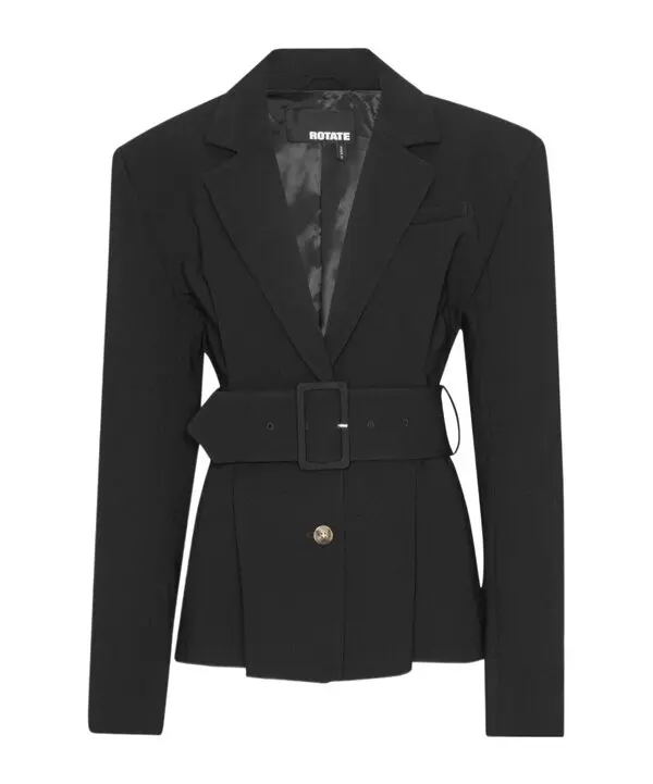 ROTATE BY BIRGER CHRISTENSEN Belted Blazer - Black