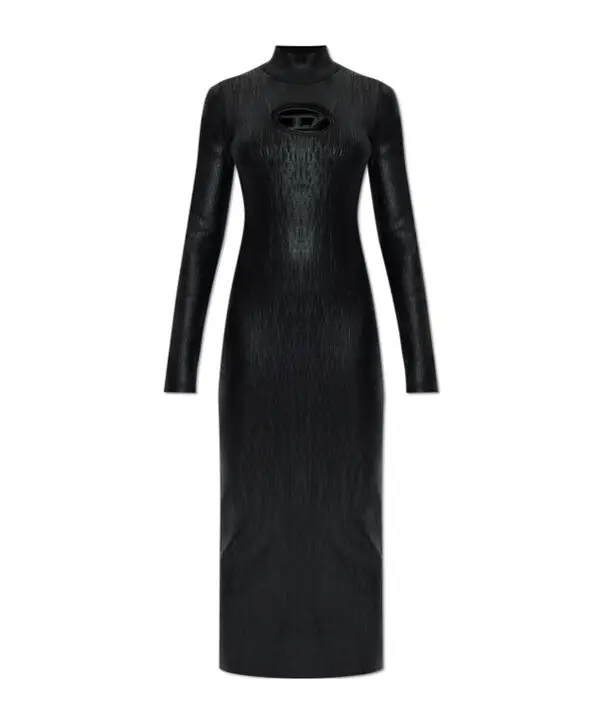 DIESEL® M-zary-b Ribbed High Neck Dress With Oval D Logo