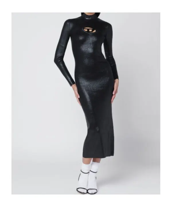 DIESEL® M-zary-b Ribbed High Neck Dress With Oval D Logo