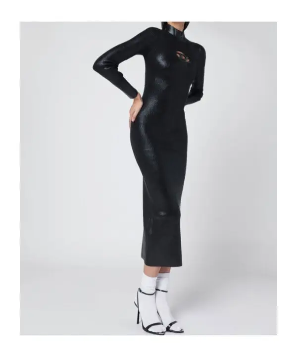 DIESEL® M-zary-b Ribbed High Neck Dress With Oval D Logo