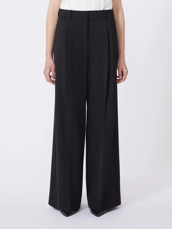 Max Mara High-waisted Pleated Wide-leg Trousers