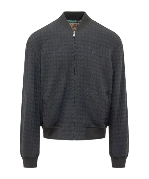 Etro Textured Zip-up Jacket - Black