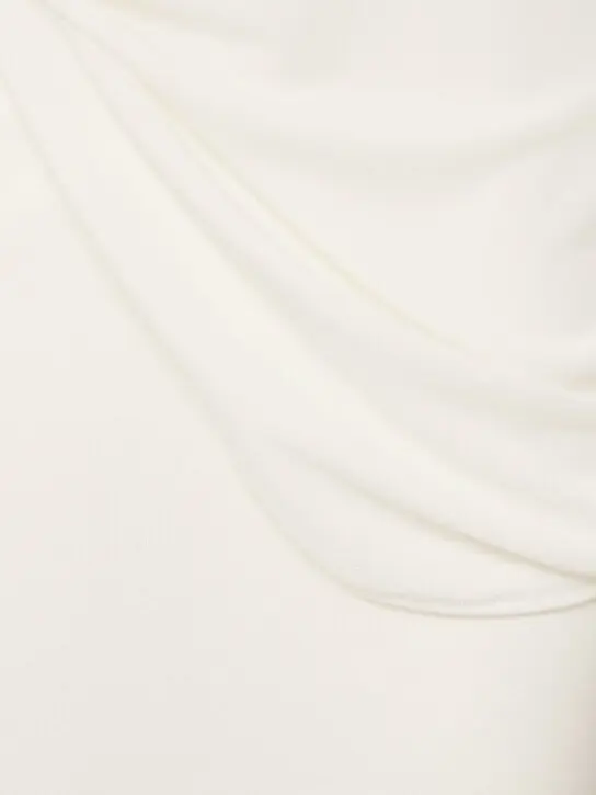 Jacquemus La Robe Peplo Longue Draped Long Dress
