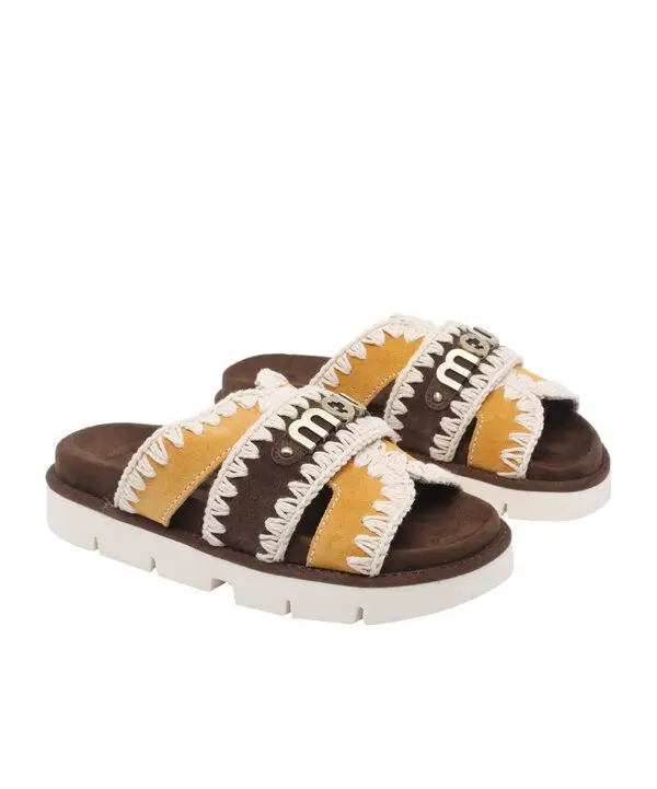 Mou Bio Stitch Detail Sandals