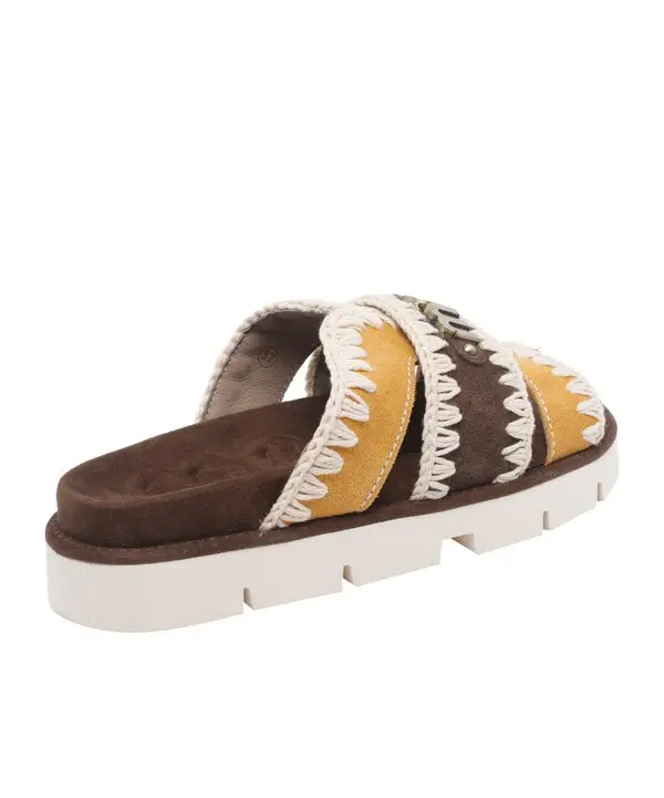 Mou Bio Stitch Detail Sandals