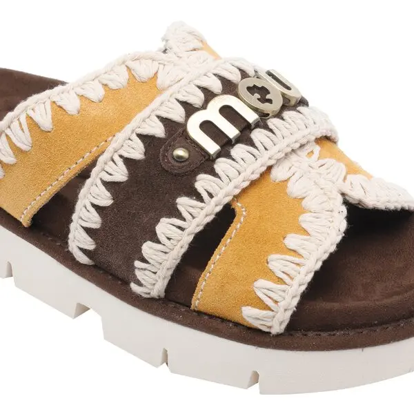 Mou Bio Stitch Detail Sandals