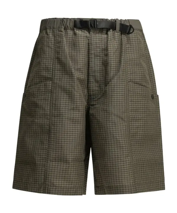 Comme Des Garçons Homme Checked Cargo Shorts - Brown
