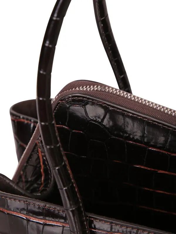 Attico Croc Effect Double Handle Handbag