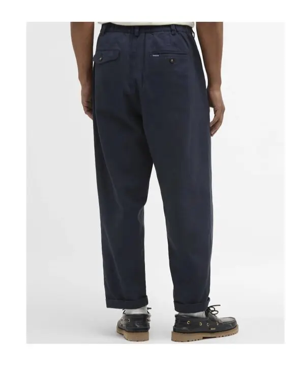 Barbour Cotton Linen Relaxed Trousers