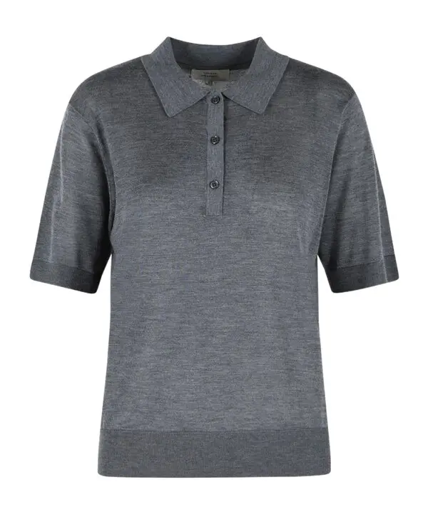 Loulou De Saison Short-sleeved Knit Polo Shirt