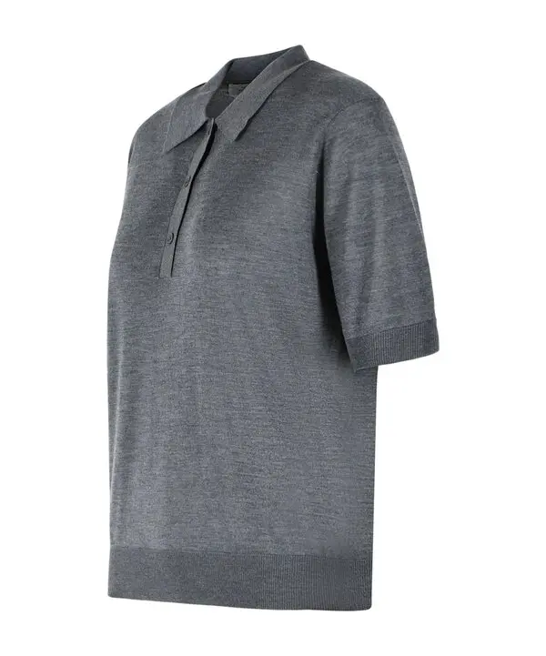 Loulou De Saison Short-sleeved Knit Polo Shirt