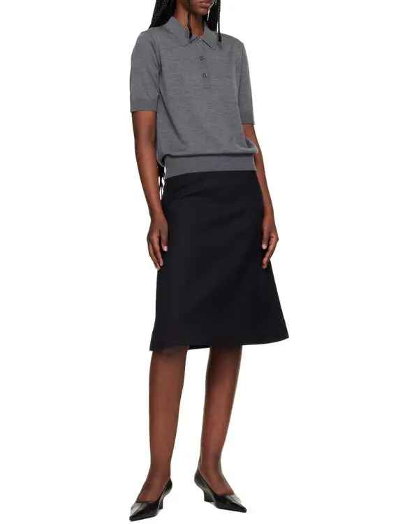 Loulou De Saison Short-sleeved Knit Polo Shirt