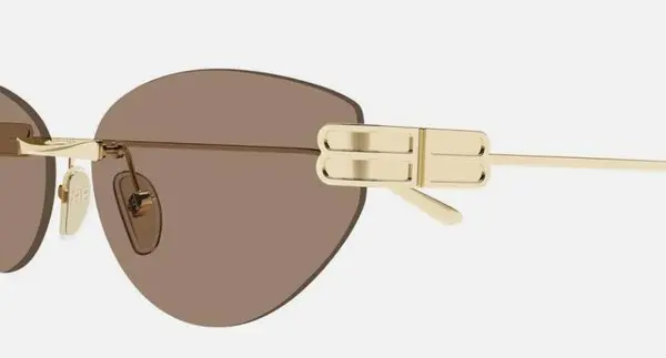 Balenciaga Oval Frame Sunglasses - Brown