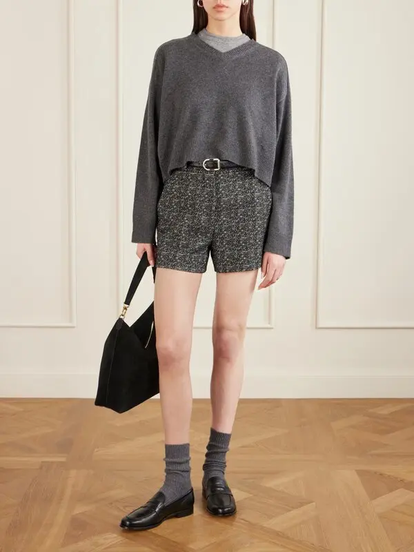 BLAZÉ MILANO High-waisted Tweed Shorts