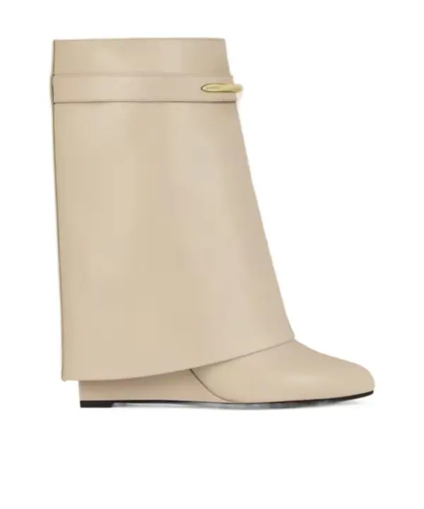 Givenchy Shark Wedge Boots - Beige