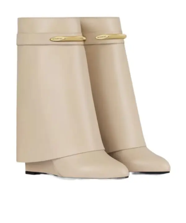 Givenchy Shark Wedge Boots - Beige