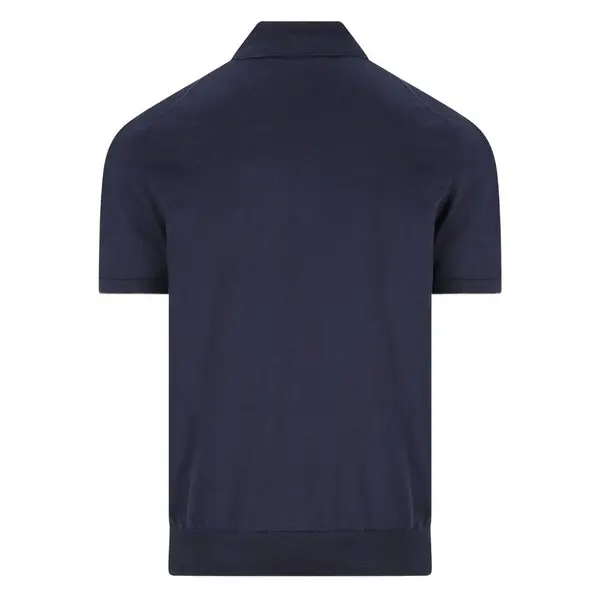 Brunello Cucinelli Lightweight Knitted Polo Shirt - Blue