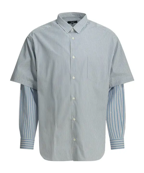 Comme Des Garçons Homme Striped Buttoned Shirt
