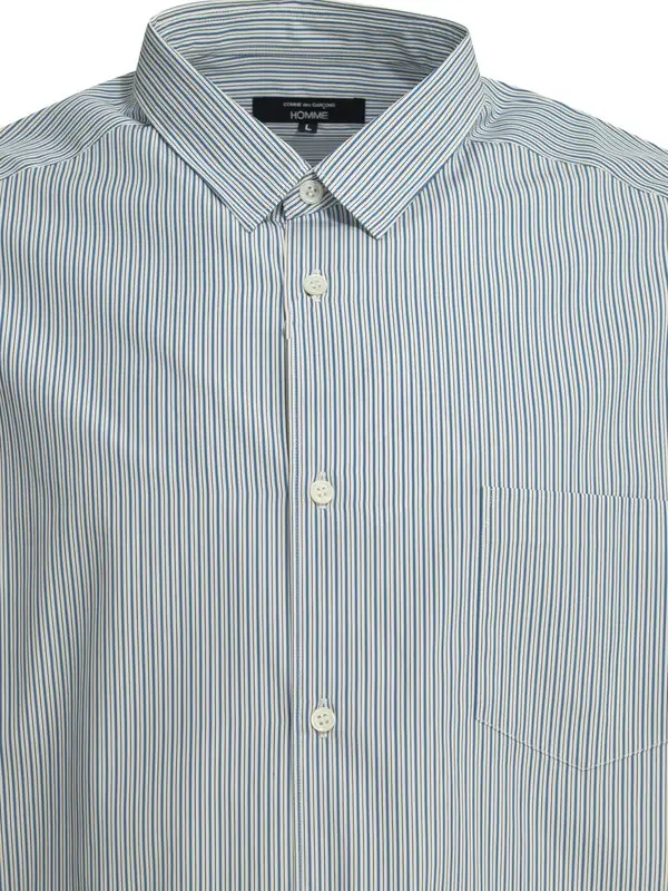 Comme Des Garçons Homme Striped Buttoned Shirt