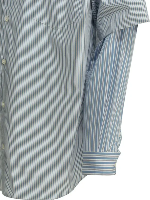 Comme Des Garçons Homme Striped Buttoned Shirt