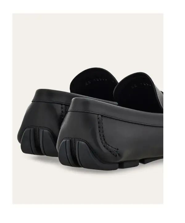 FERRAGAMO Penny Driver Loafers - Black