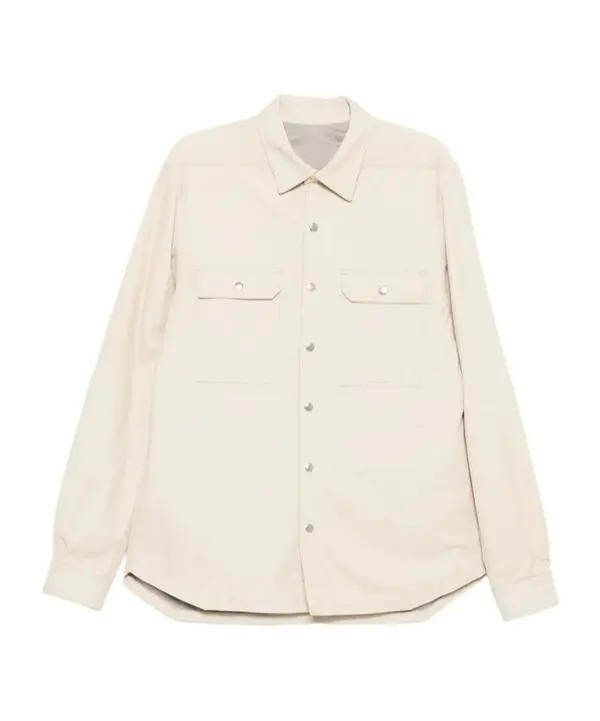 Rick Owens Snap Button Shirt Jacket - White