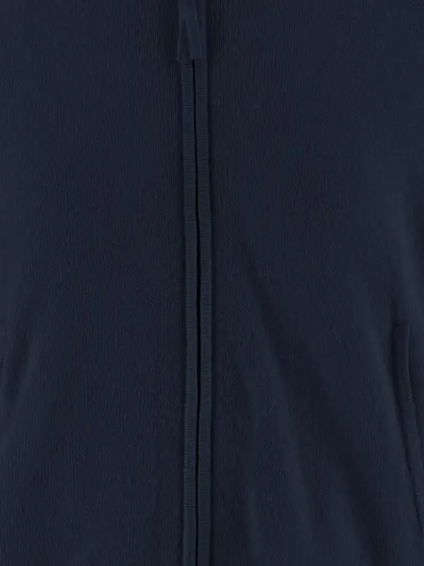 ALLUDE Zip-up Hooded Sweater - Black