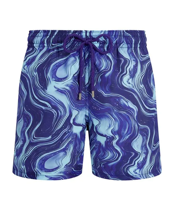 Vilebrequin Marbled Print Swim Shorts - Blue