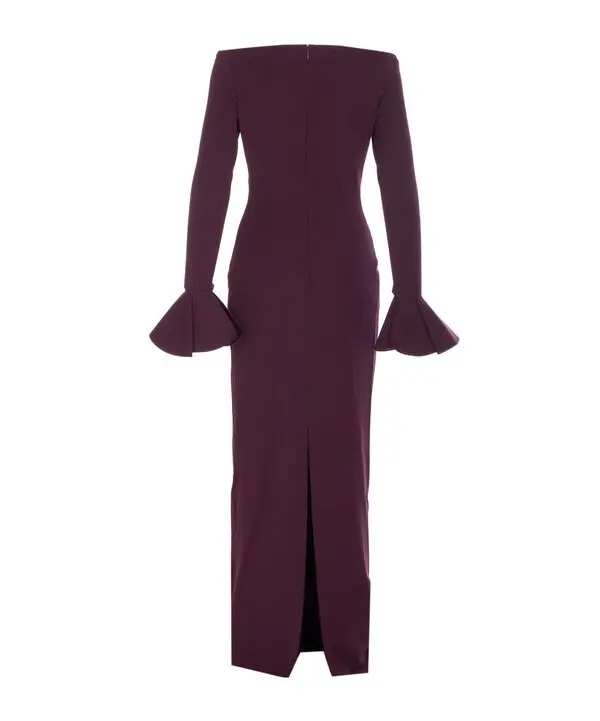 Solace London Anica Flounce-sleeve Dress