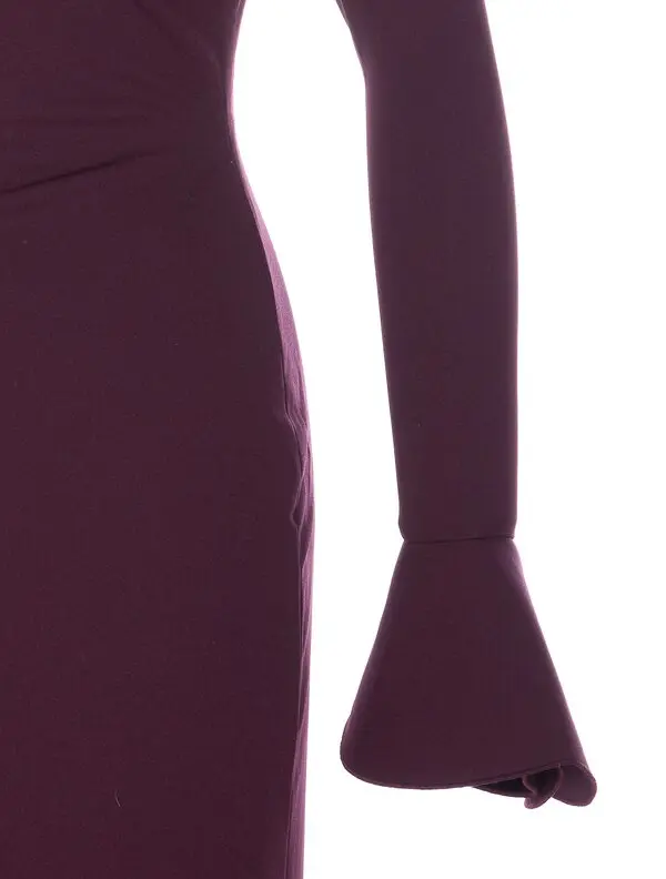 Solace London Anica Flounce-sleeve Dress