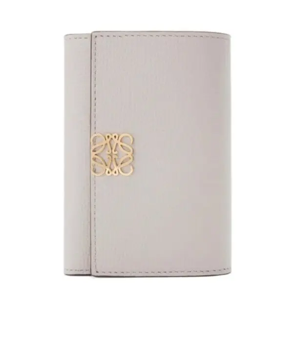 Loewe Anagram Small Vertical Wallet - Light Ghost Grey