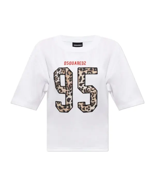 Dsquared2 Cropped Logo Print T-shirt