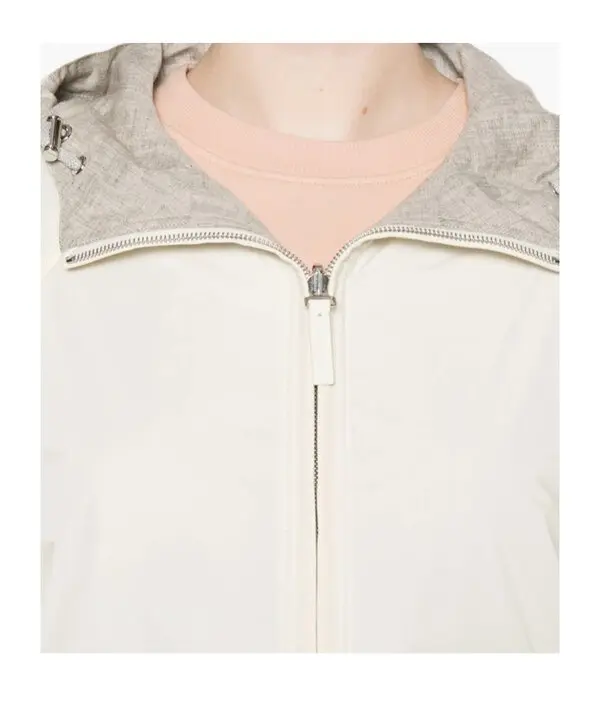 YVES SALOMON Reversible Hooded Jacket - Off-white