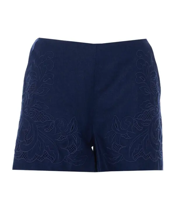 TWINSET Embroidered Tailored Shorts - Black