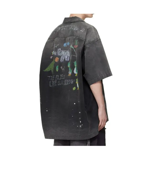 Mihara Yasuhiro Hand Drawing Print Shirt