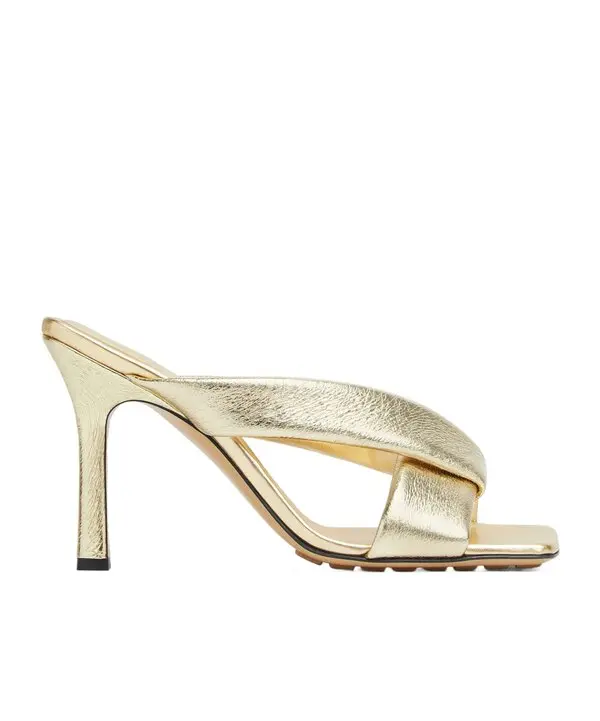 Bottega Veneta Riva Mules In Laminated Lambskin