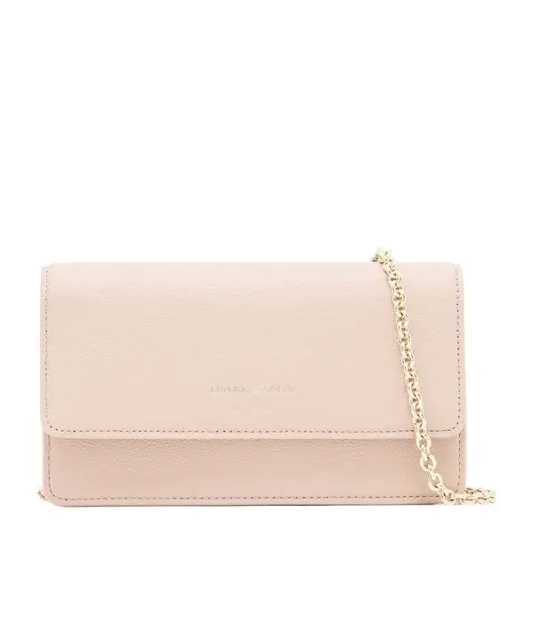 Emporio Armani Logo Stamp Foldover Clutch Bag