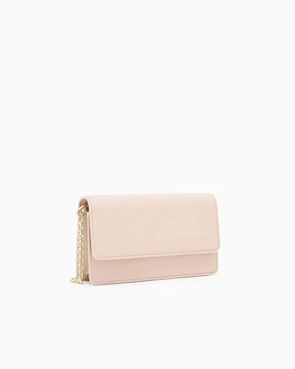 Emporio Armani Logo Stamp Foldover Clutch Bag