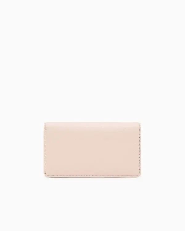 Emporio Armani Logo Stamp Foldover Clutch Bag
