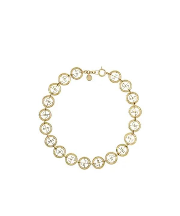 PATOU Jp Coin Collar Necklace - Golden