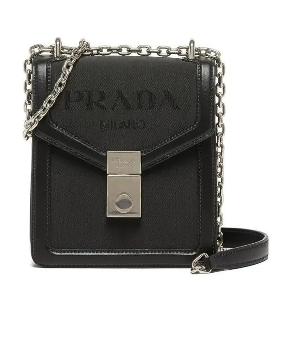 Prada Flap Lock Detail Shoulder Bag