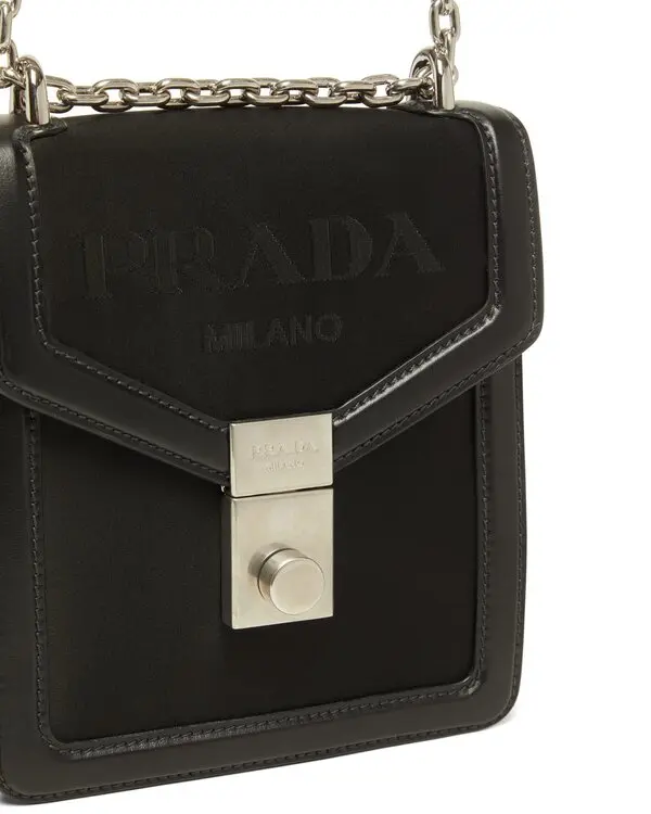 Prada Flap Lock Detail Shoulder Bag