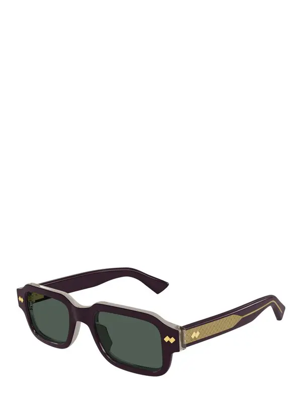 Bottega Veneta Rectangle Frame Sunglasses - Black