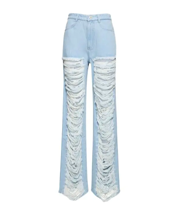 DION LEE Distressed Denim Trousers