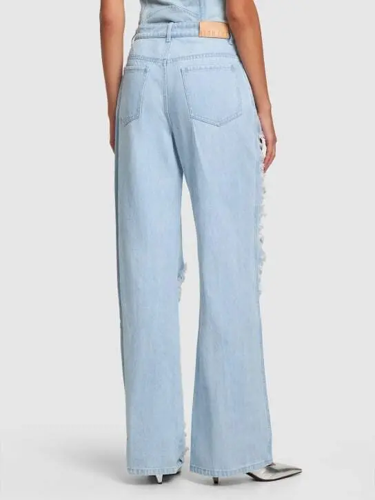DION LEE Distressed Denim Trousers